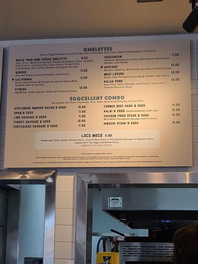 Menu at Aloha Stacks restaurant, Mission Viejo, Santa Margarita Pkwy