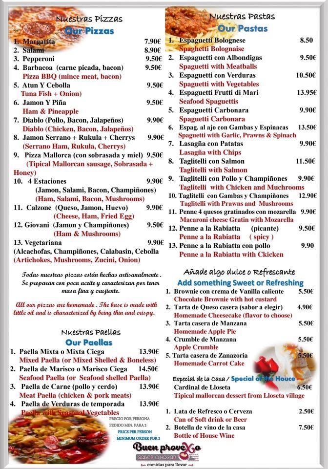 Menu at Restaurante Royal Garden, Santa Ponsa
