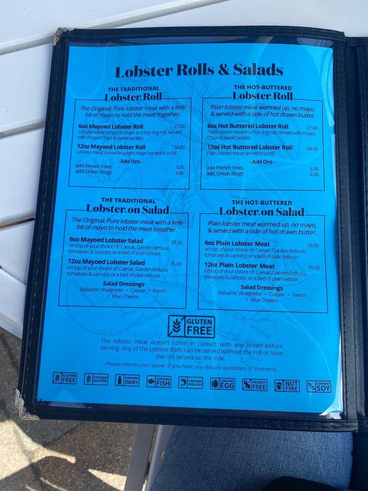 Menu at Raw Bar at the Bluewater Grille, Barnstable