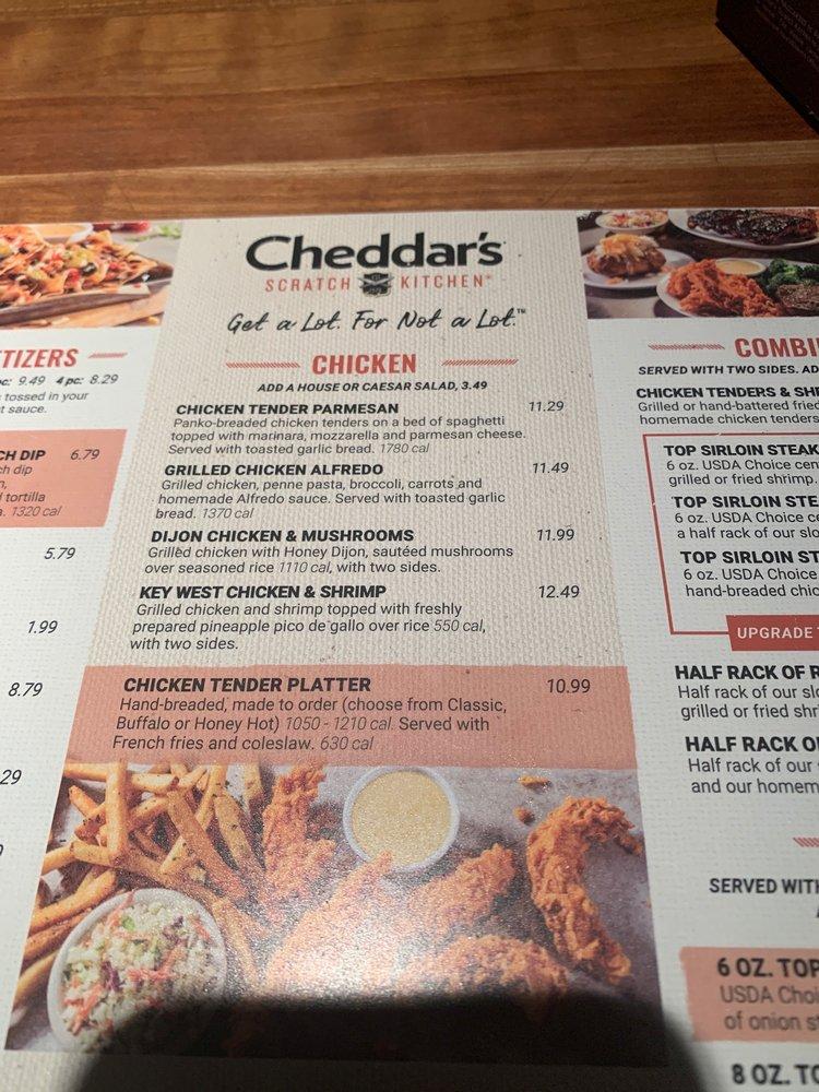 Menu at Cheddar's Scratch Kitchen restaurant, Fairview Heights