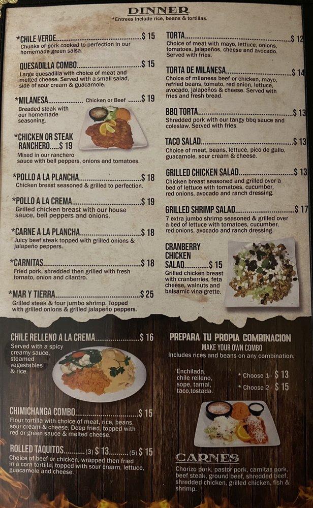 Menu at El Picosito restaurant, Gustine, 479 5th St
