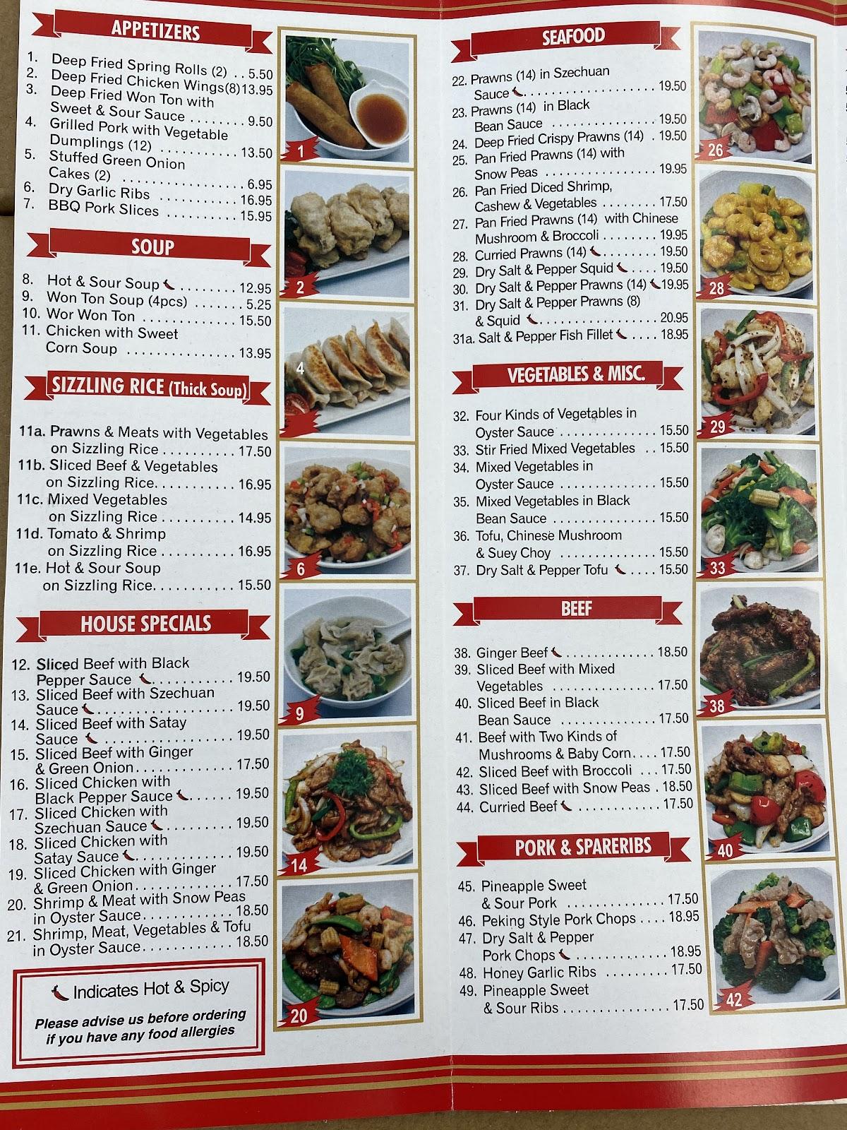 Menu at Ginger Beef Express restaurant, Calgary, Macleod Trail SE #580