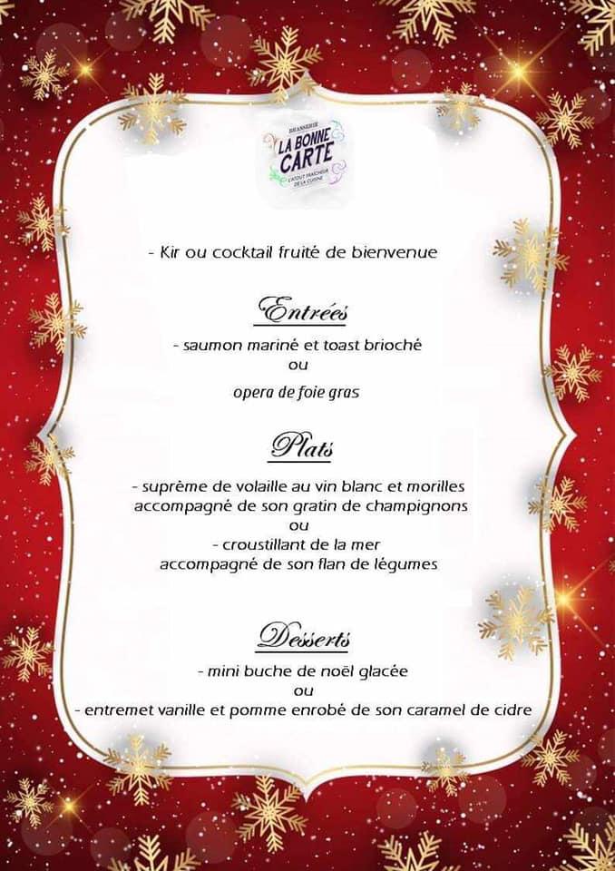 Menu at La Bonne Carte restaurant, Le Trait