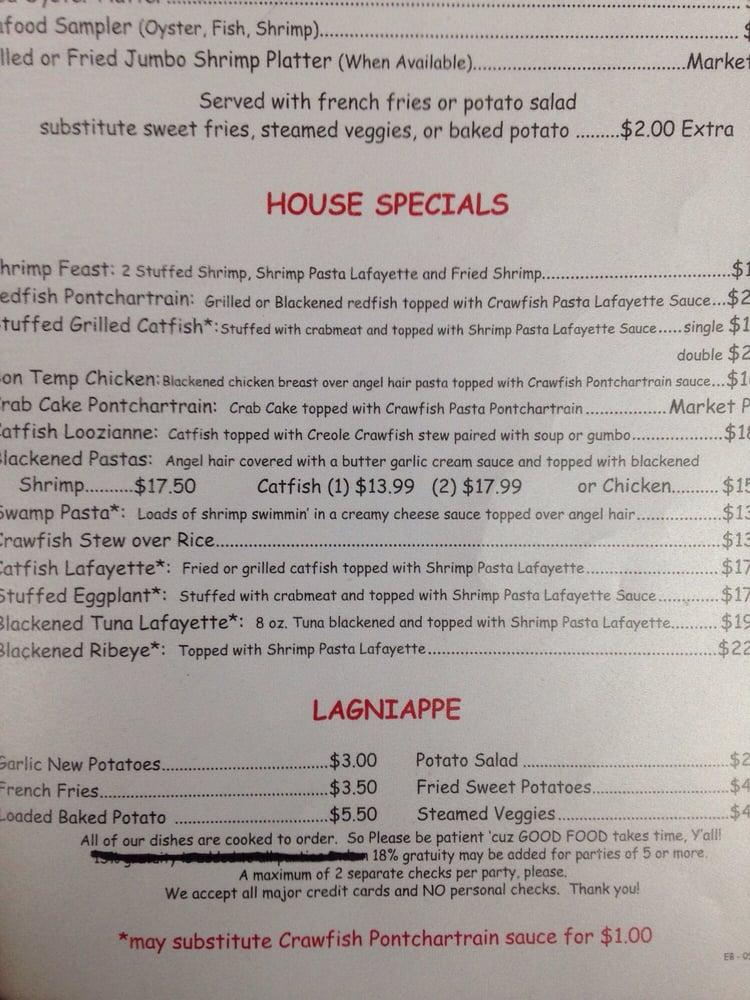 Menu at New Orleans Food & Spirits restaurant, Metairie, 210 Metairie ...