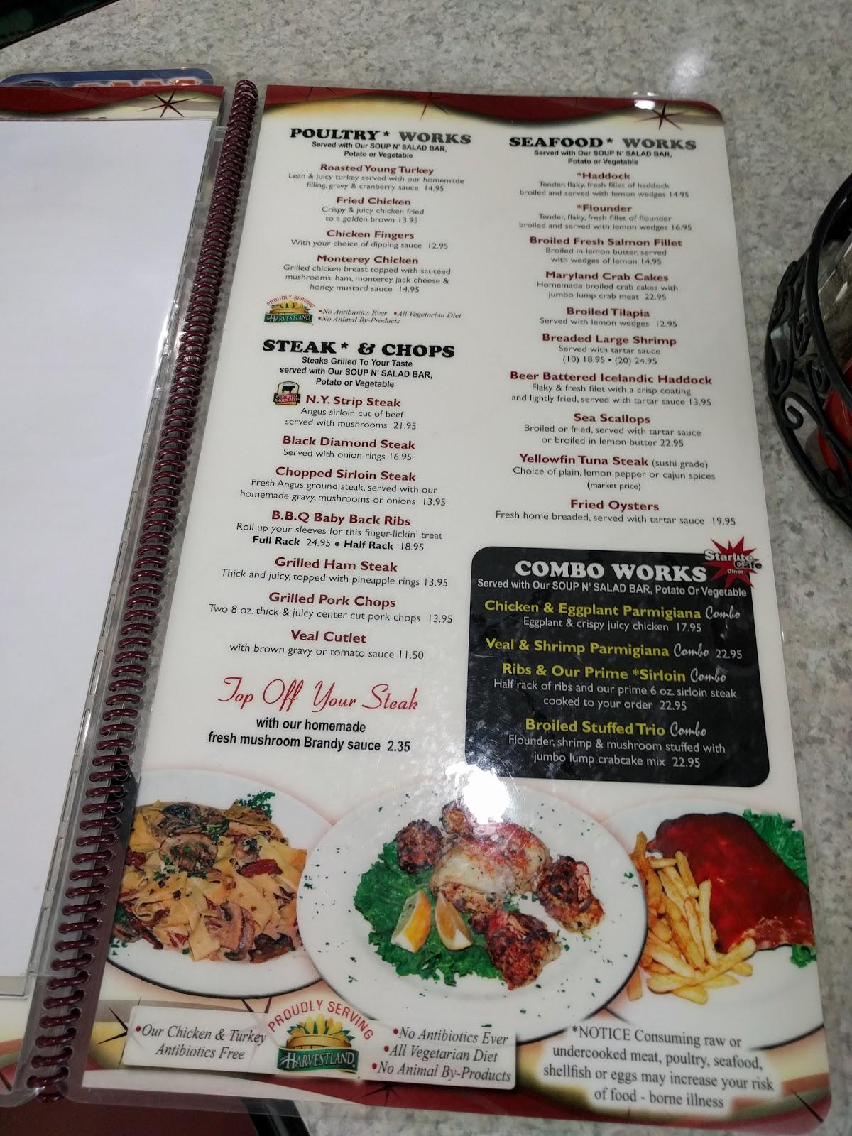 Menu at Starlite Diner restaurant, Trexlertown