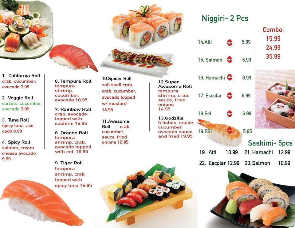 Menu at Miss Saigon restaurant, Ukiah