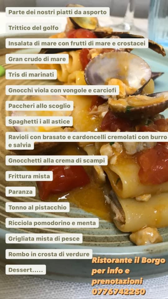 Carta de RISTORANTE IL BORGO, Pontecorvo
