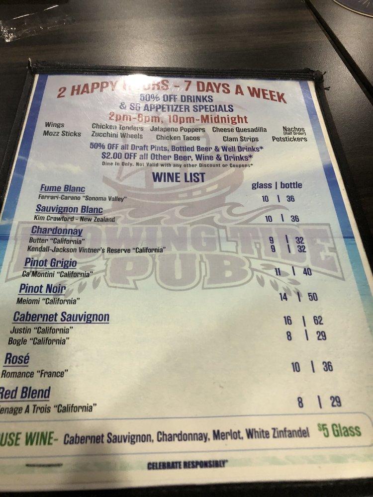 Menu at Flowing Tide Pub 7, Reno, S McCarran Blvd