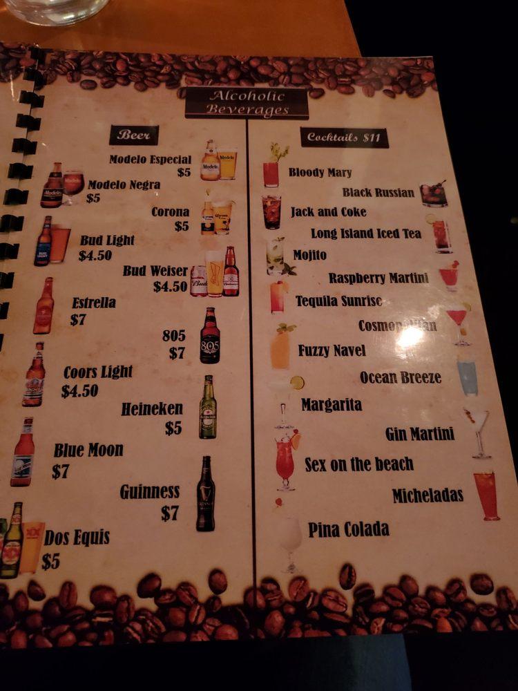 Menu at Nina's Cafe & BAR, Bell