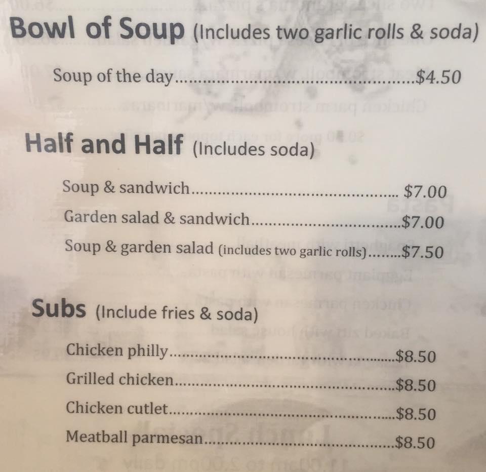 Menu at AMO Pizzeria, Coral Springs
