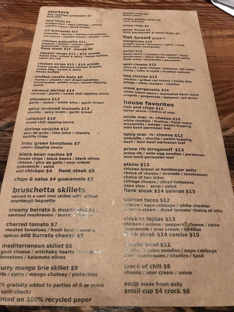 Menu at M3 pizzeria, Reno