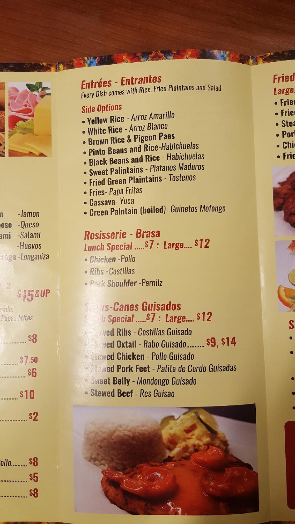 Carta del restaurante Punta Cana Grill, Municipio del Franklin