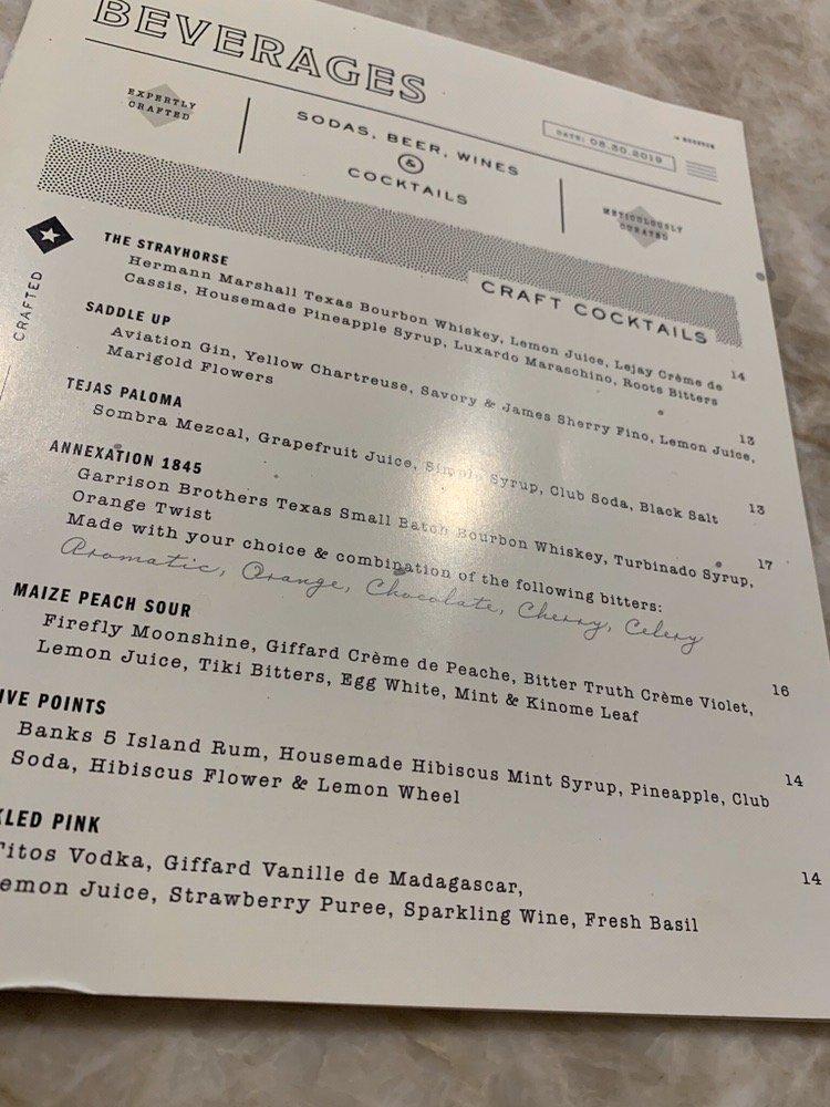 Menu at Stray Horse pub & bar, Houston
