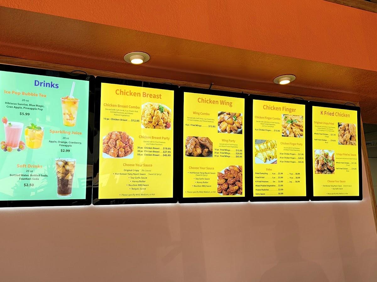 Menu at K Fried Chicken restaurant, Springfield, S National Ave #108