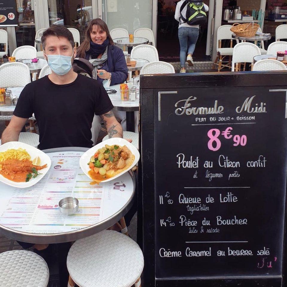 Menu at Le Ju' restaurant, Paris, 16 Rue des Archives