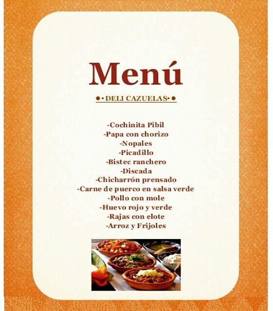 Menu at Yucateca Original restaurant, Ciudad Madero