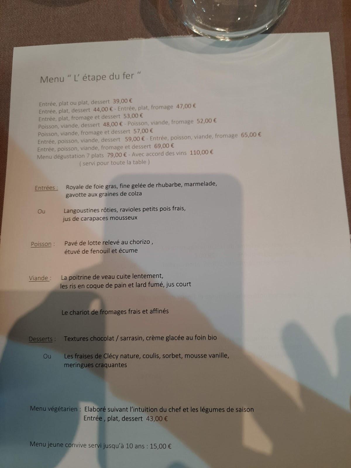Menu au Auberge de la Mine restaurant, La Ferrière-aux-Étangs, 61450 La ...