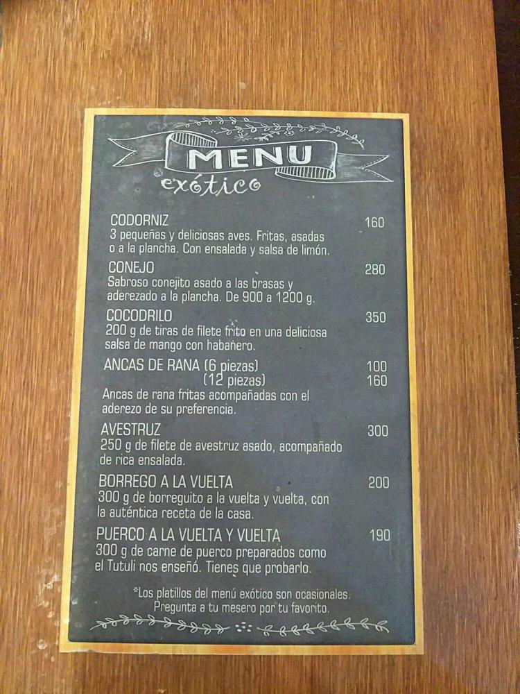Carta de barbacoa La Casa del tutuli, Mexicali