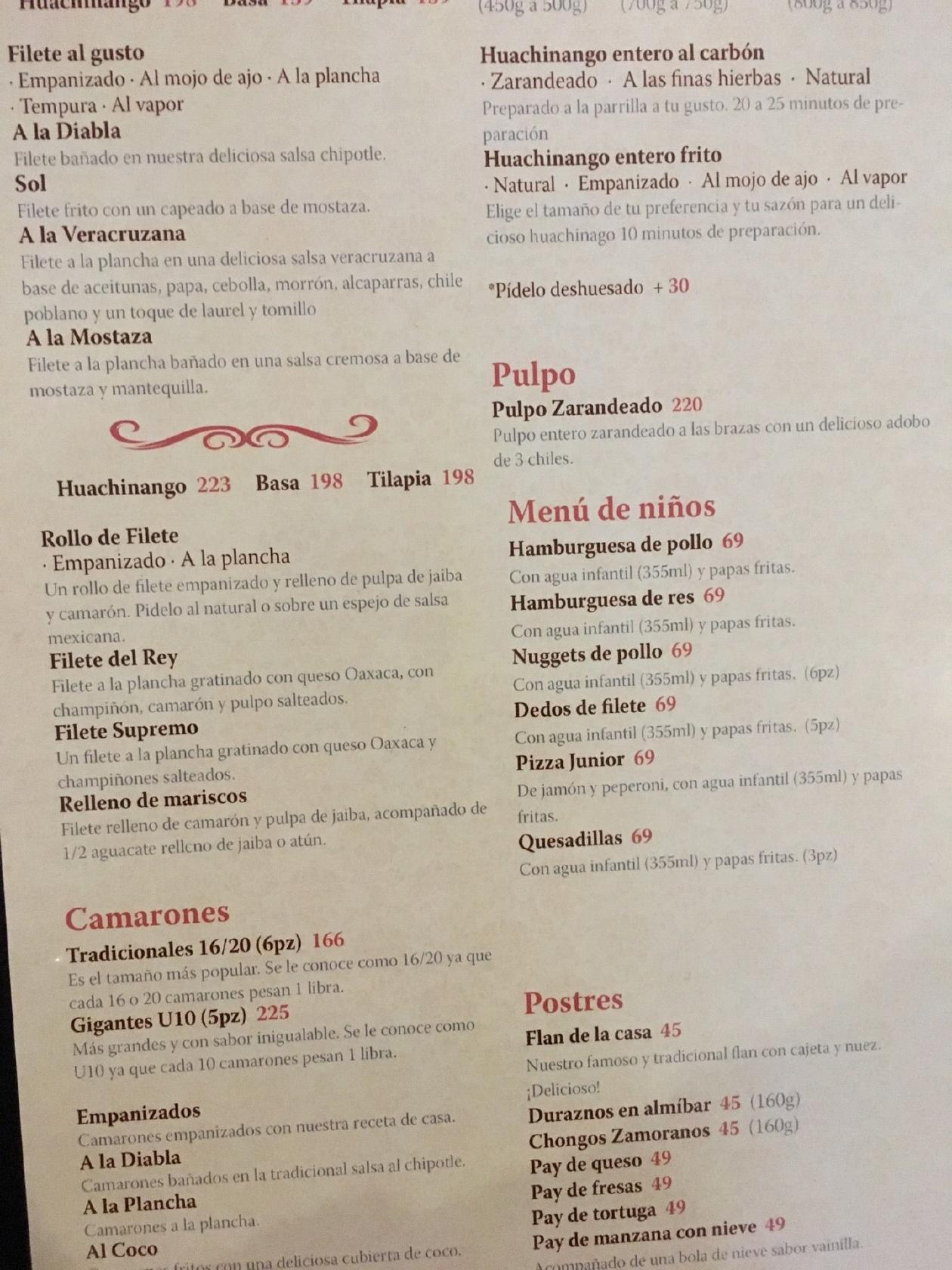 Menu at Mariscos La Jaibita restaurant, San Nicolás de los Garza, Av ...