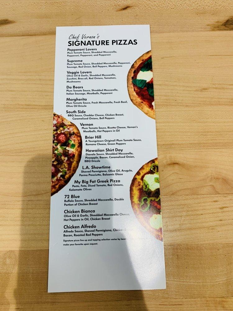 Menu at Rise Pies pizzeria, Pooler