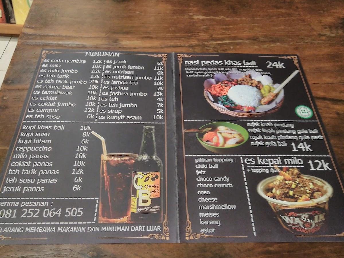 Menu at Wasik galeri /omah wasik, Surabaya
