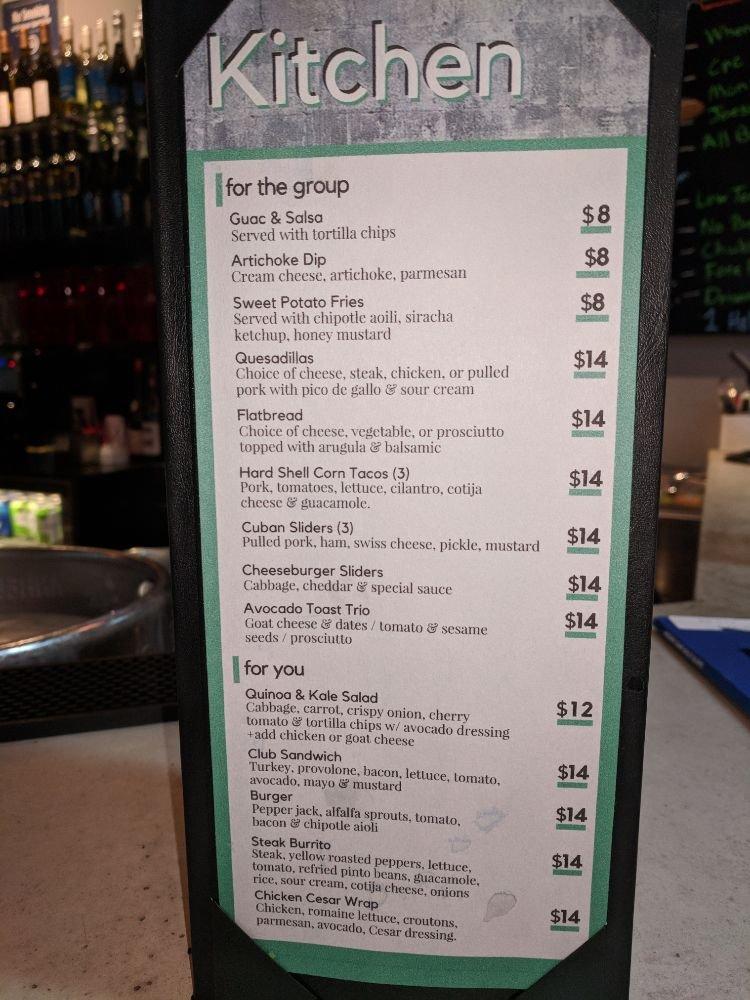 Menu at Five Iron Golf pub & bar, New York City, 138 5th Ave