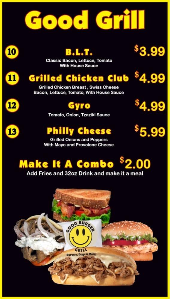 Menu at Good Burger Grill restaurant, Queen Creek
