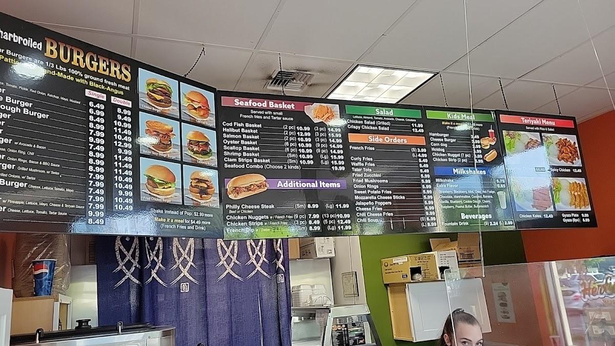Menu at Herfy’s Burgers restaurant, Olympia
