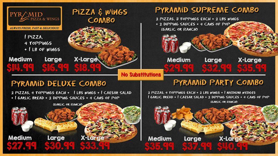 Menu at Pyramid Pizza Westmount pizzeria, Kitchener, 645 Westmount Road ...