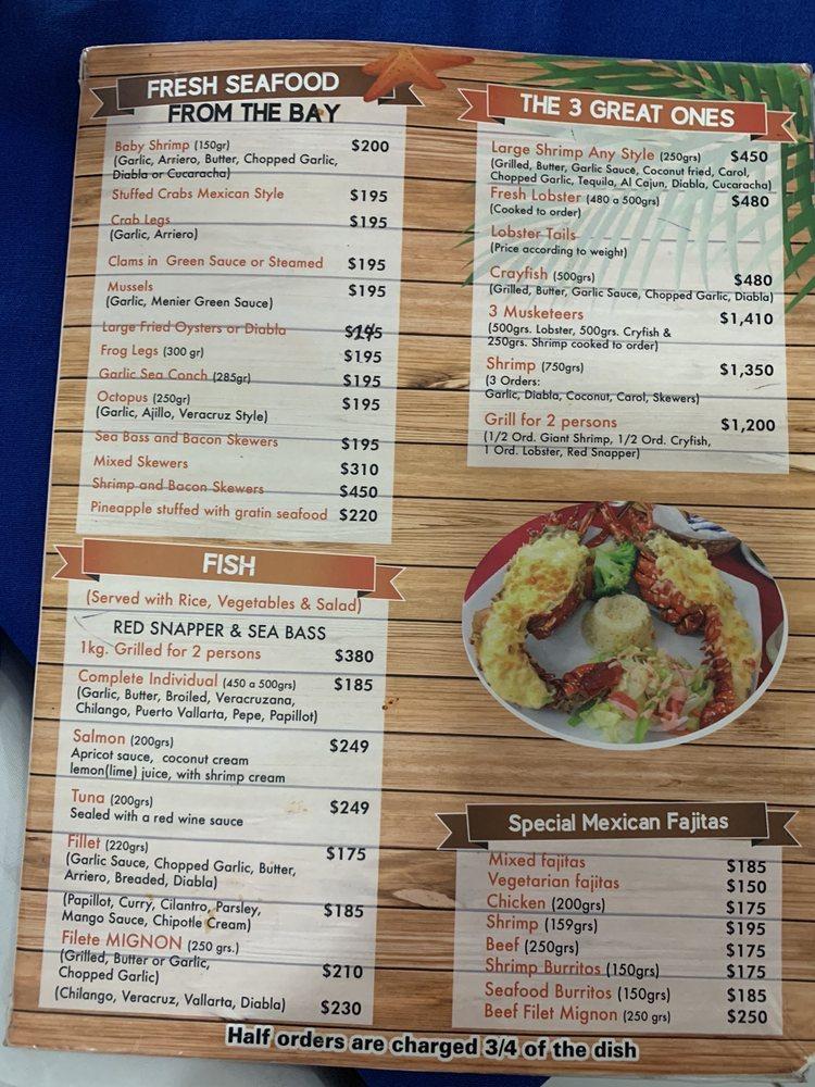 Carta del restaurante Santos Mariscos seafood, Puerto Vallarta