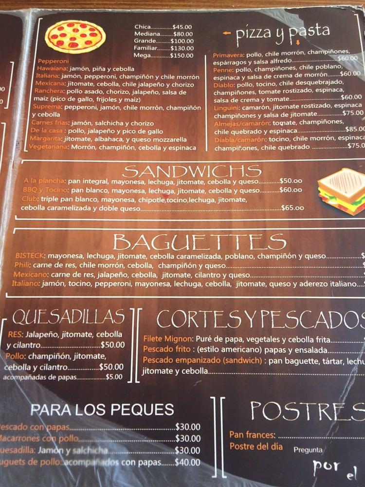 Menu at El Otro Lado Menu restaurant, San José Iturbide
