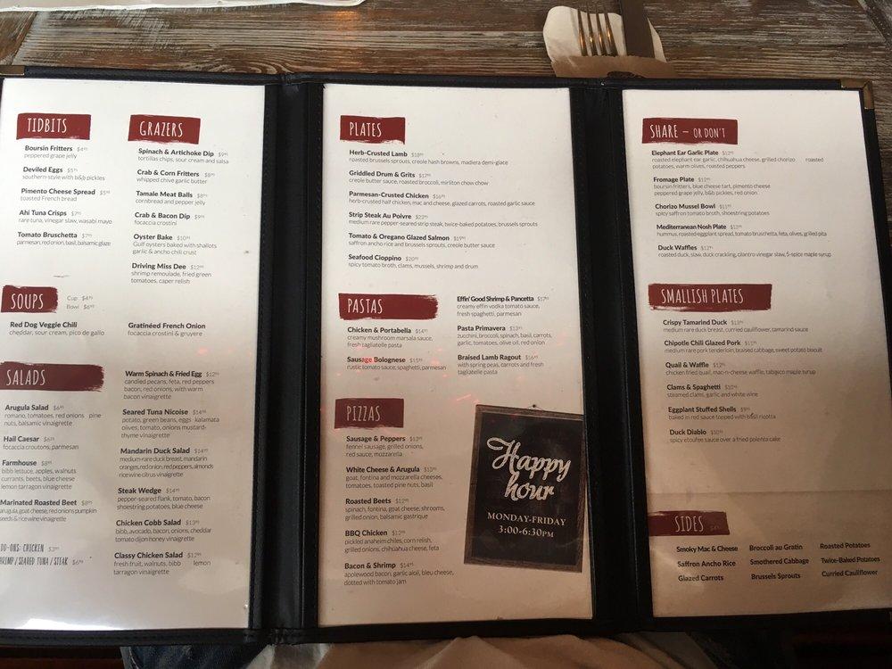 Menu at Red Dog Diner pub & bar, New Orleans