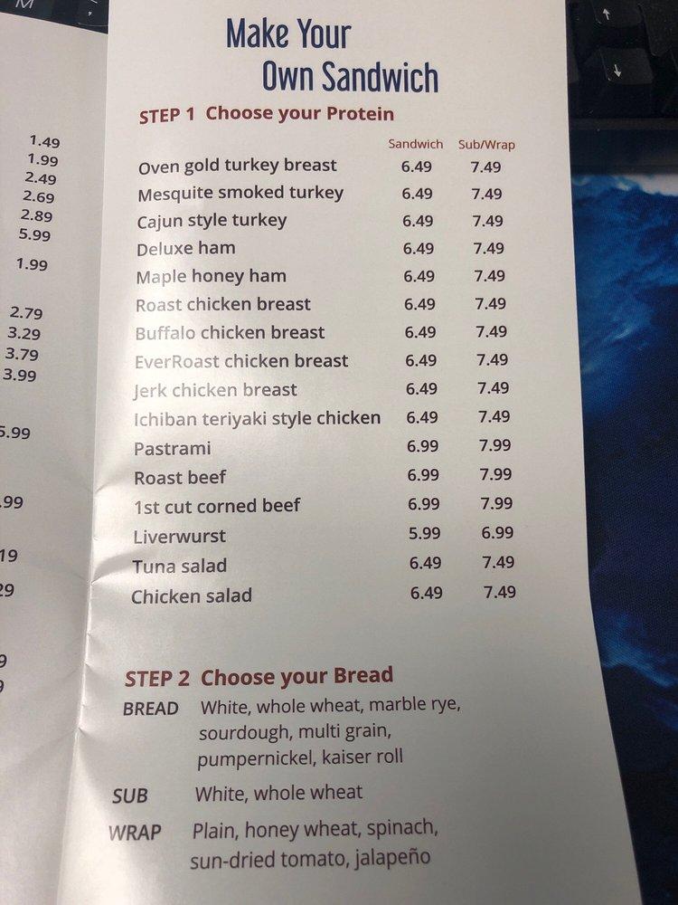 Menu at West Wing Cafe, Washington, 901 D St SW