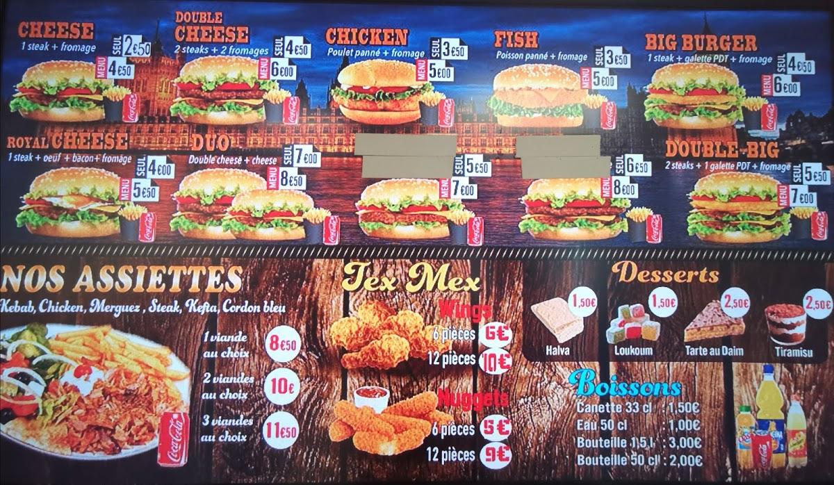 Menu au Crousty 79 restaurant, Bressuire