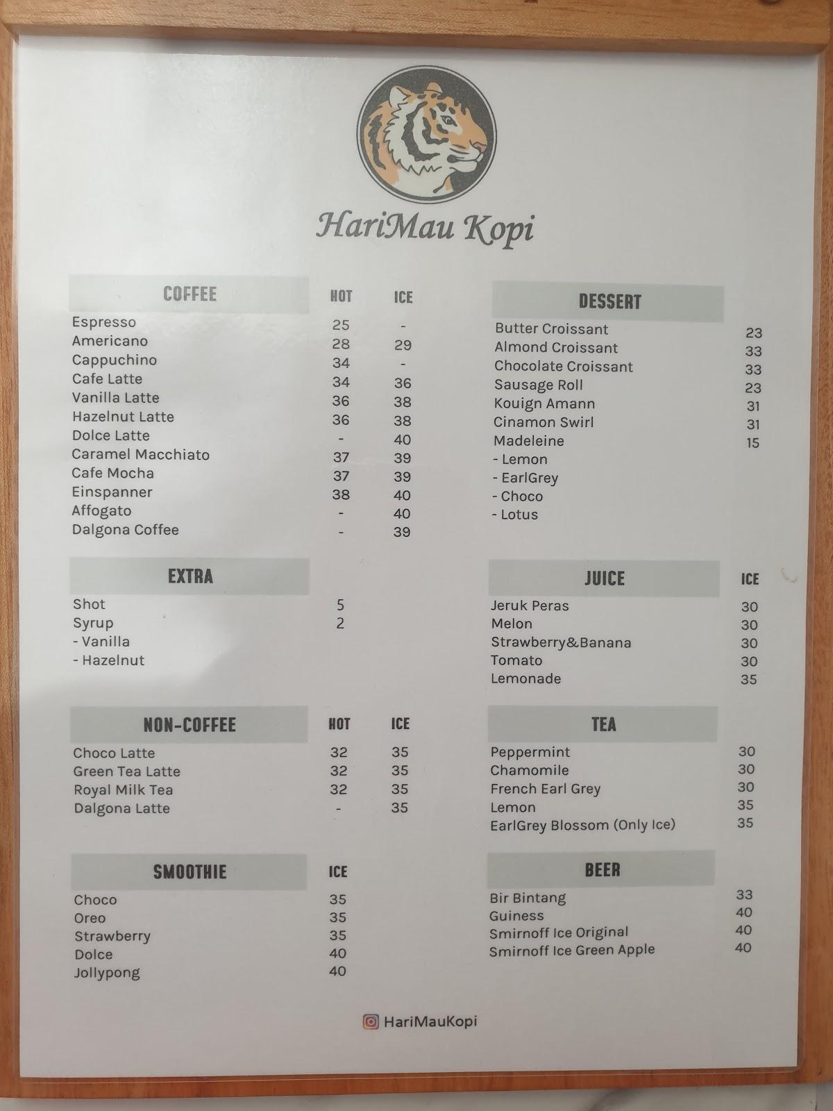 Carta de HariMau Kopi, Bekasi