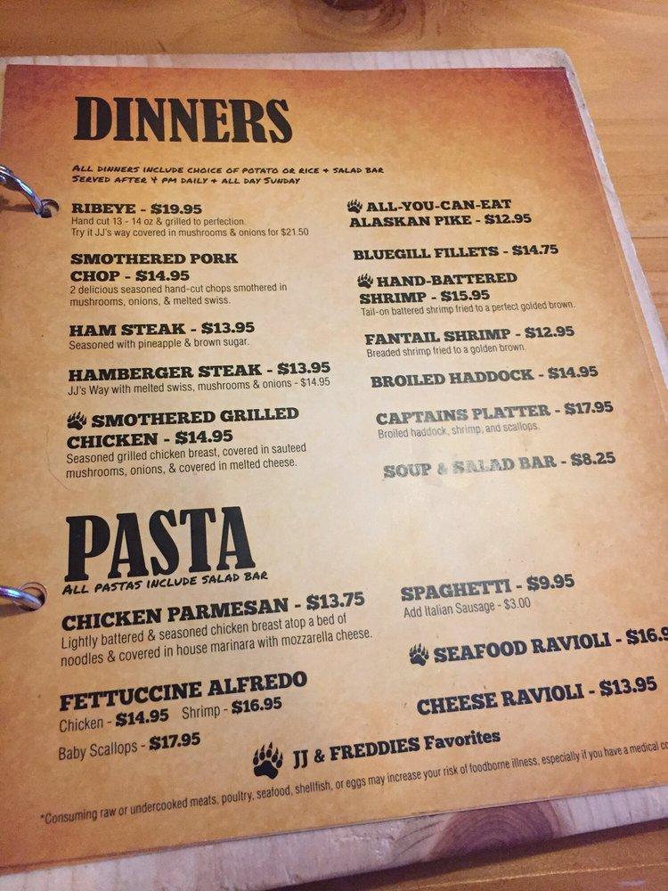 Menu at JJ & Freddie's BBQ, Stockton