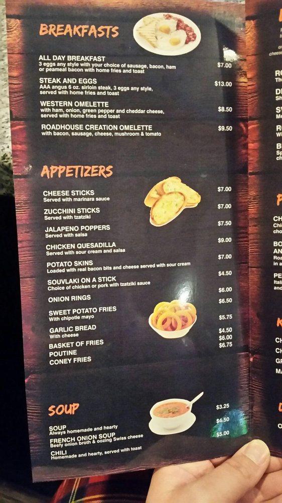 Menu at Karla’s Roadhouse pub & bar, Toronto, Kingston Rd