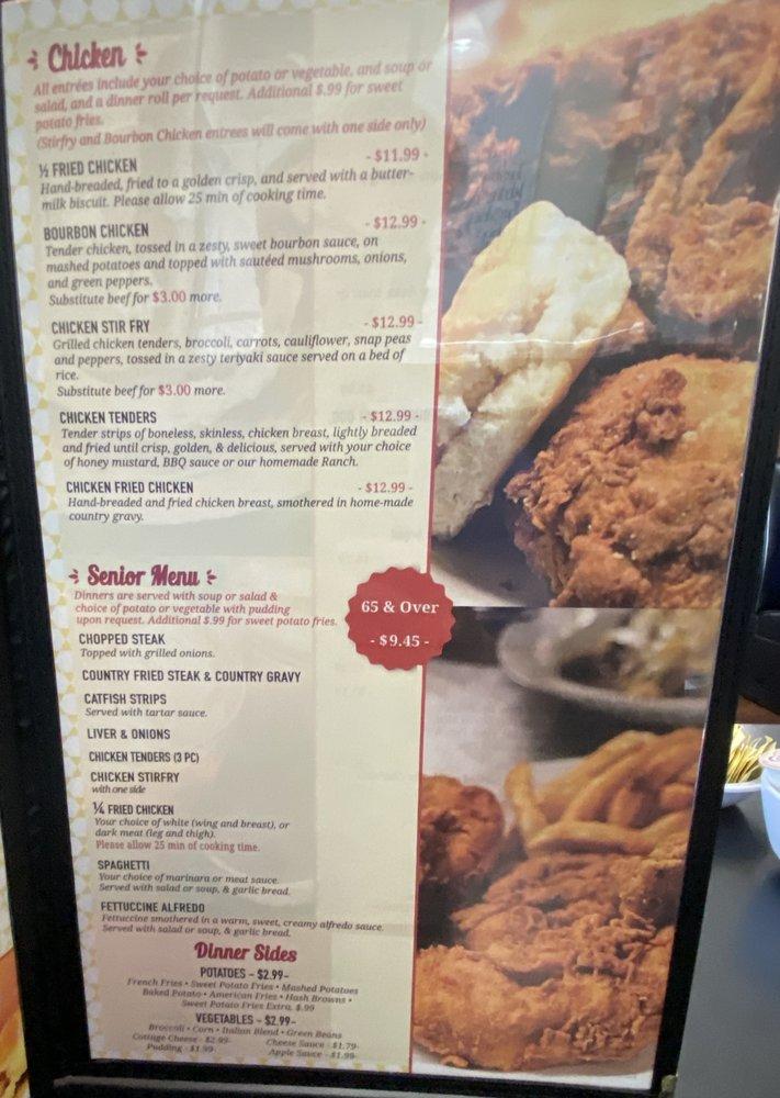 Menu at Nick's Pancake House restaurant, Jerseyville