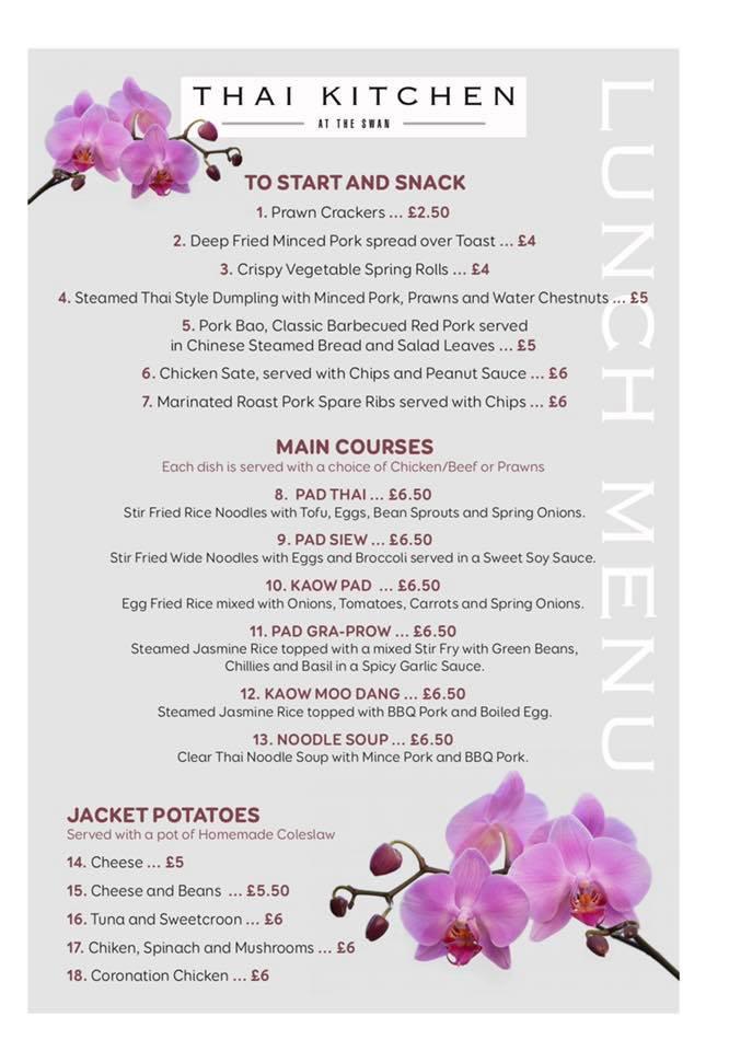 Menu at The Swan pub & bar, Cranfield