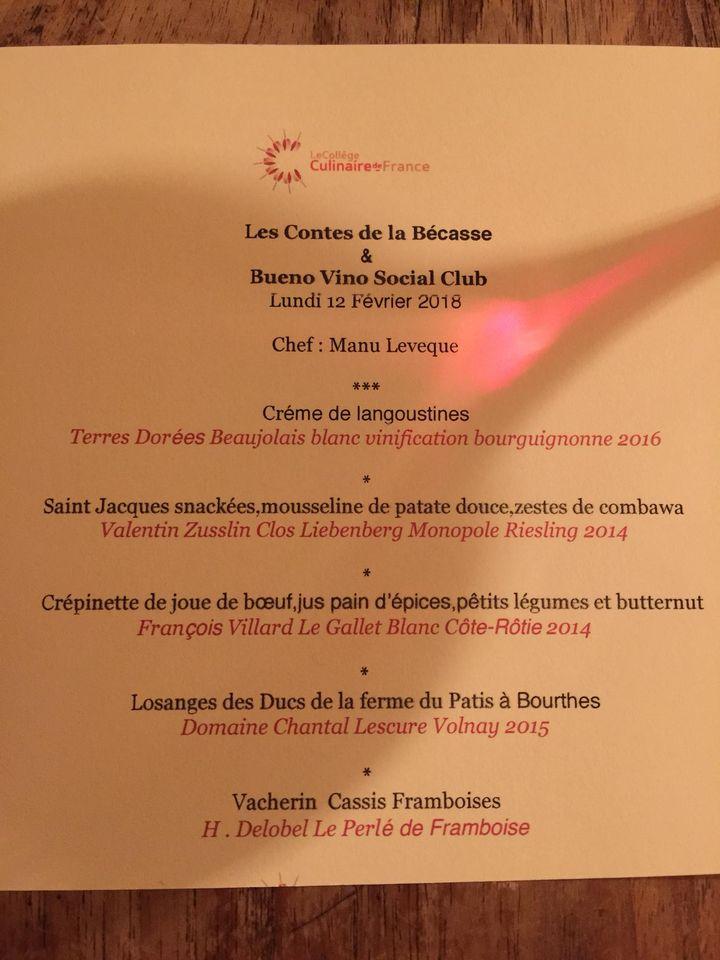Menu au Les Contes de La Bécasse restaurant, Saint-Josse