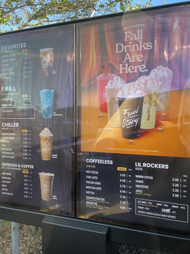 Menu at Black Rock Coffee Bar, Escondido
