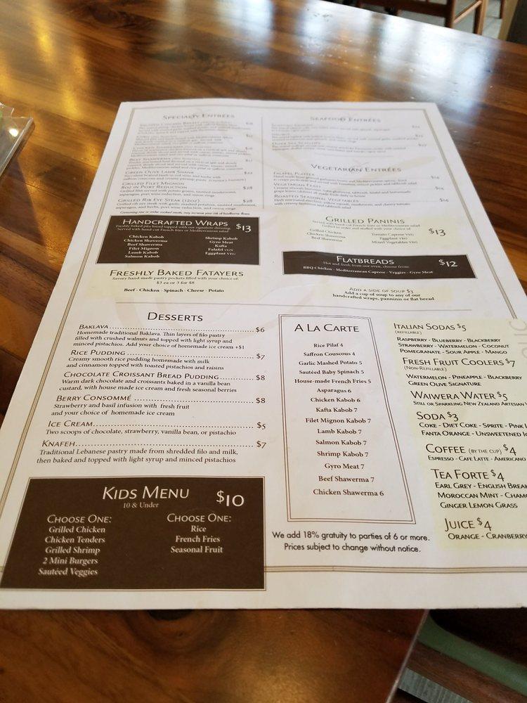 Menu at Green Olive pub & bar, Downey, Lakewood Blvd