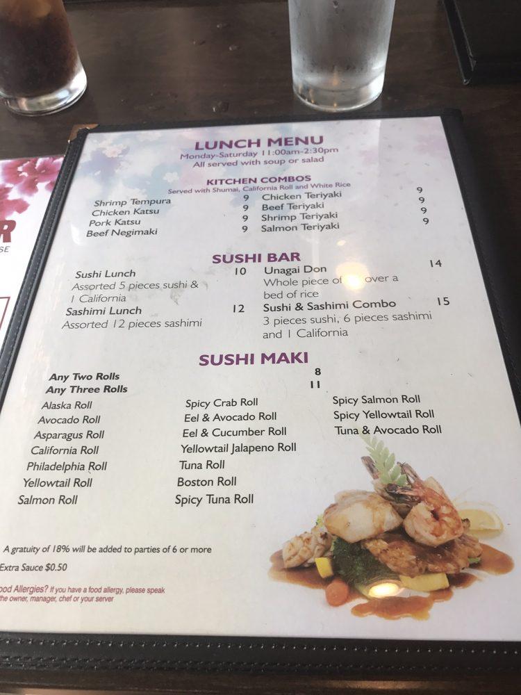 Menu at Hajime St.Cloud restaurant, St. Cloud