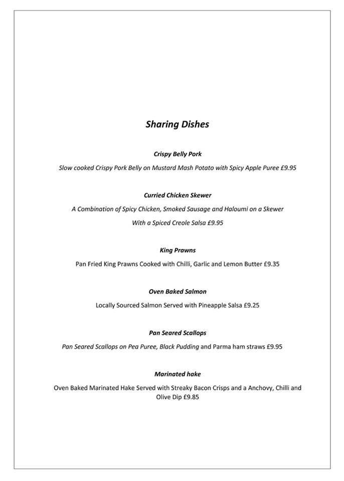 Menu at Snooze Wine Bar And Restaurant, Llandudno