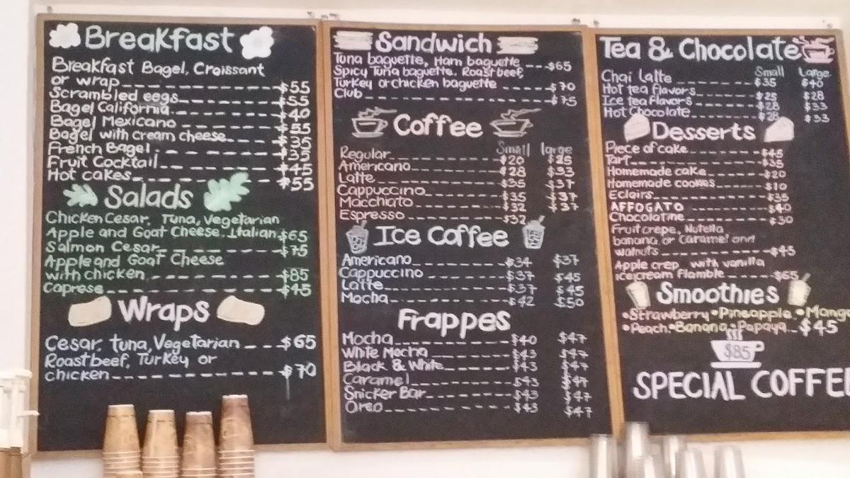 Menu at The Coffee Cup cafe, Puerto Vallarta, C. Rodolfo Gómez 146-Int. A