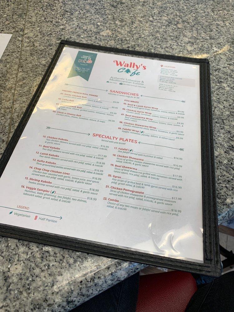 Menu at Wally's Cafe (Rocklin - Sunset Blvd), Rocklin, Sunset Blvd Unit 600