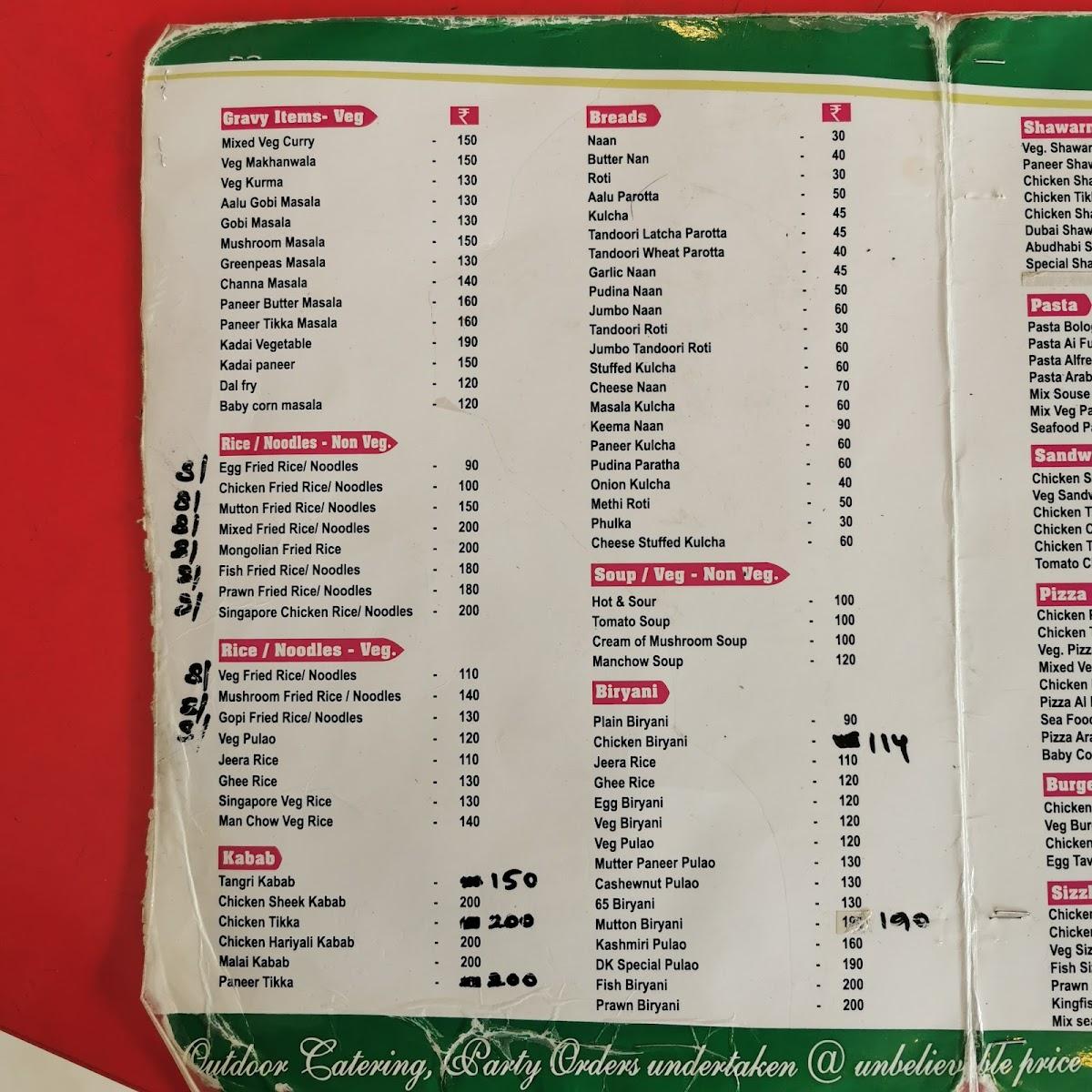 Menu at Dubai Kitchen, Chennai