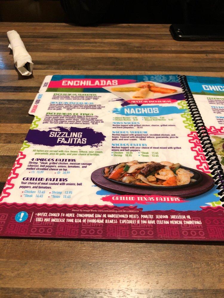 Menu at Luna Maya Mexican Cantina restaurant, Kennesaw