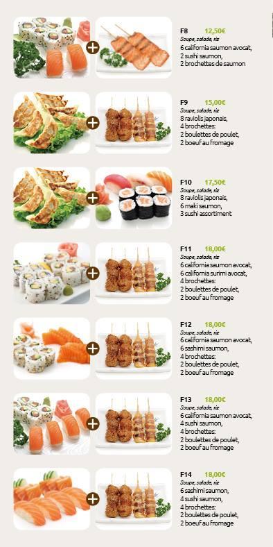 Menu at Simple sushi restaurant, Montrouge