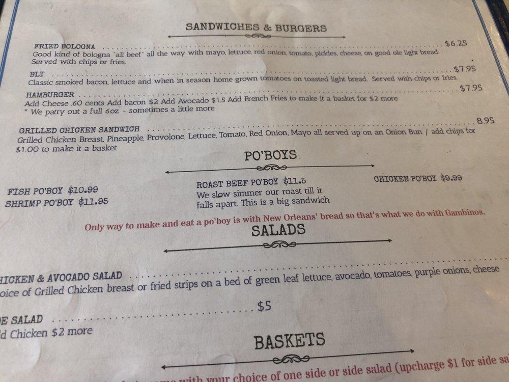 Menu at The Blue Rooster Restaurant, Broken Bow, N US Hwy 259